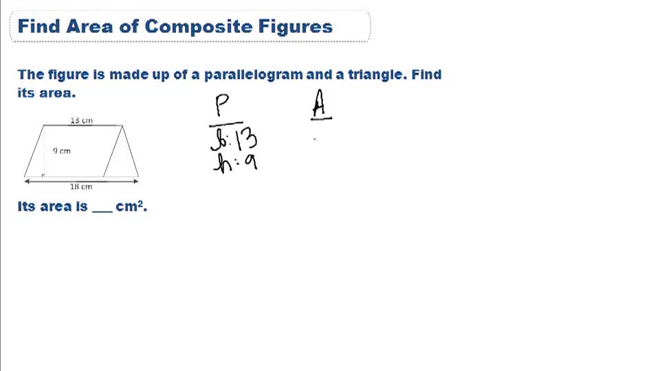 Basic Area of Parallelogram - Example 3 ( Video ) | Geometry | CK-12 Foundation