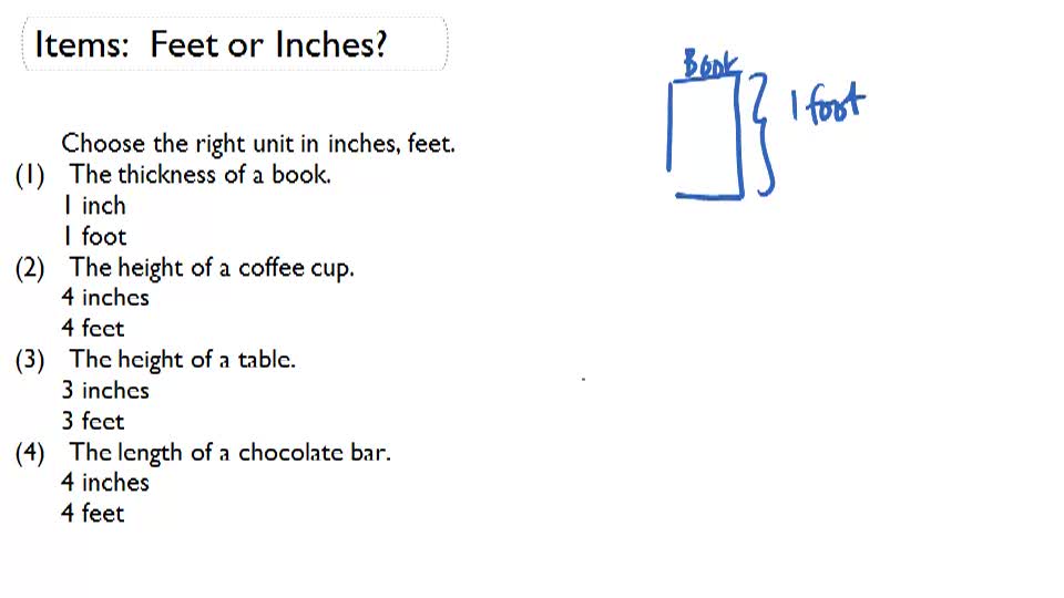 Estimating the Measure of Items by Description: Feet or Inches? ( Video ...