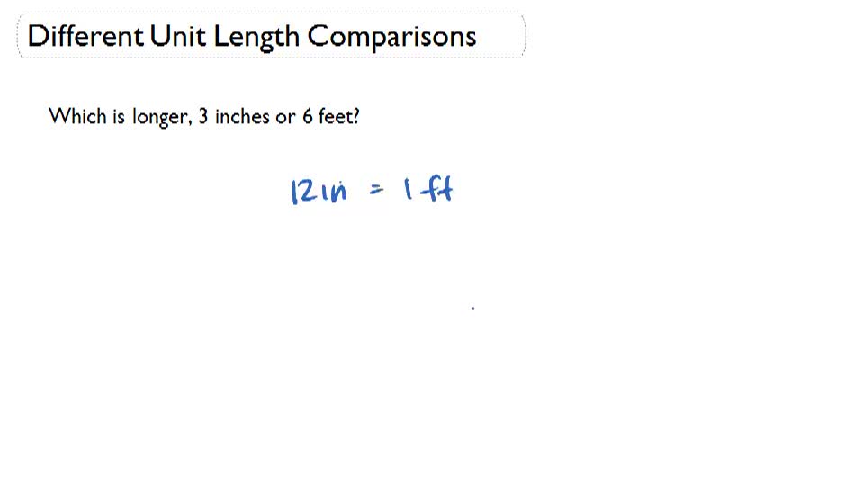 Different Unit Length Comparisons ( Video ) | Measurement | CK-12 ...