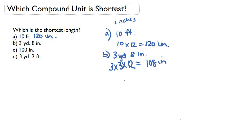 Which Compound Unit is Shortest? (English Units) ( Video ...