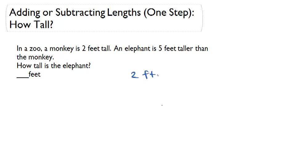 Adding or Subtracting Lengths in One Step (English Units) ( Video ...