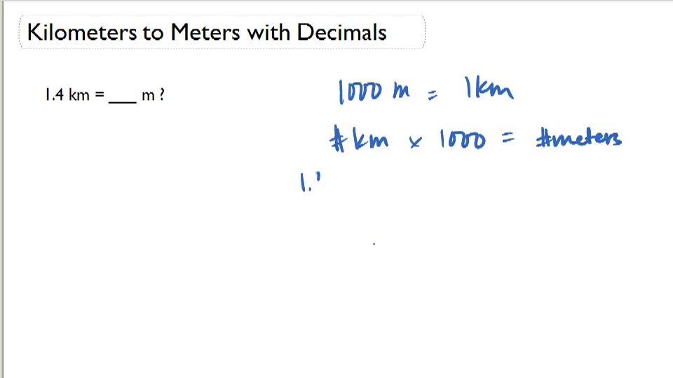 Measurement Conversions with Decimals - Example 2 ( Video ...