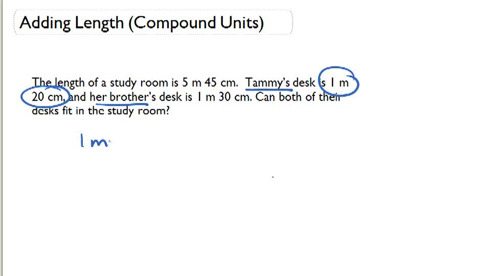 Adding Compound Unit Lengths (Metric Units) ( Video ) | Measurement ...