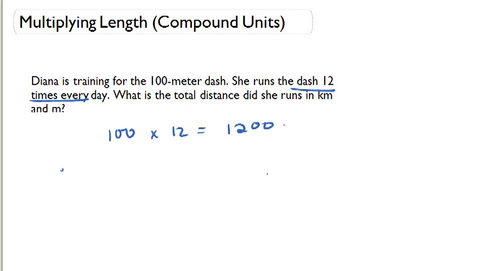 Multiplying Compound Unit Lengths (Metric Units) ( Video ...