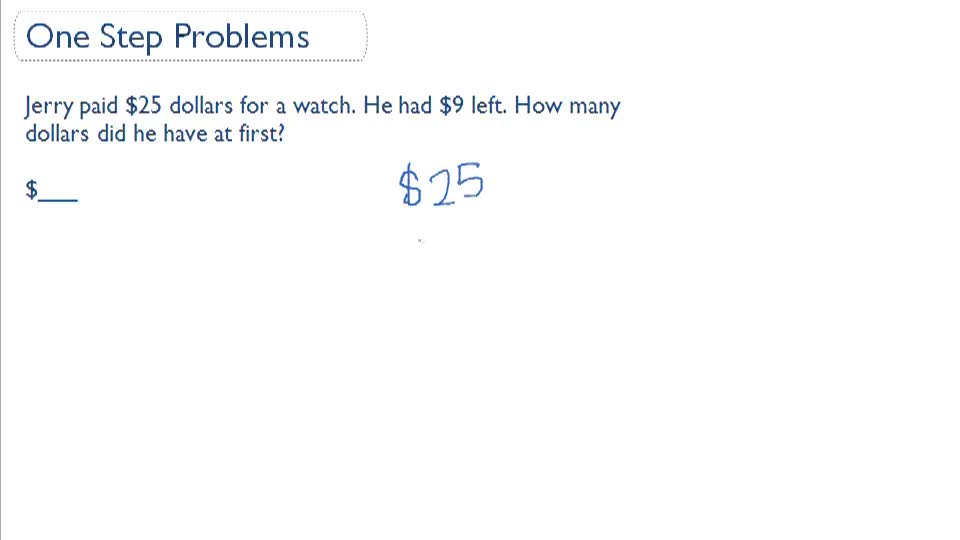 One-step Money Problems ( Video ) | Measurement | CK-12 Foundation