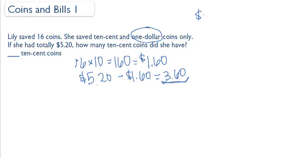 Coins and Bills I ( Video ) | Measurement | CK-12 Foundation