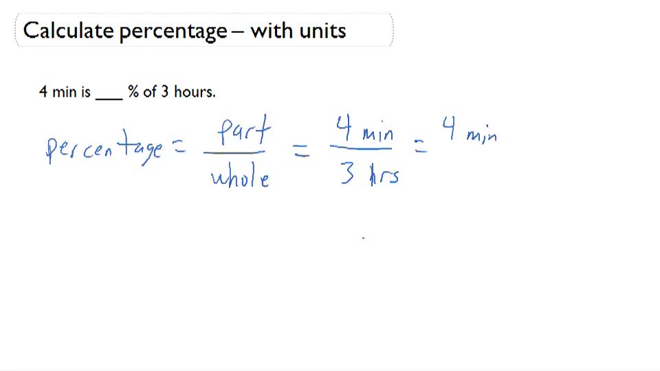 Find the Percents Given the Parts and Whole - Example 3 ( Video ...