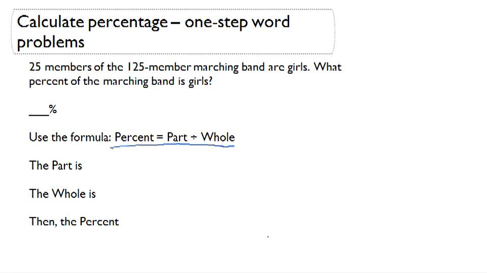 Find the Percents Given the Parts and Whole - Example 4 ( Video ...