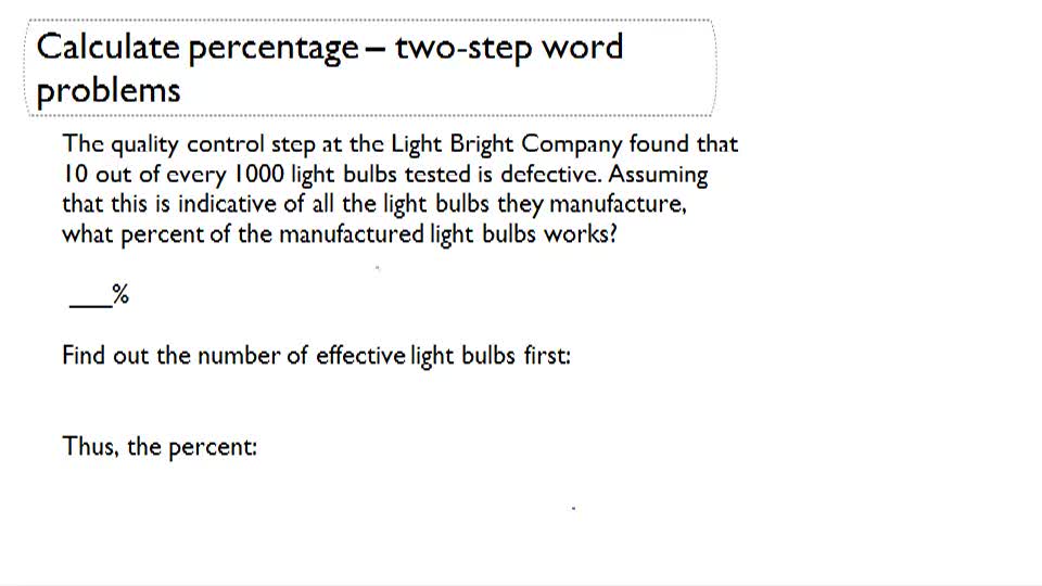 Find the Percents Given the Parts and Whole - Example 5 ( Video ...