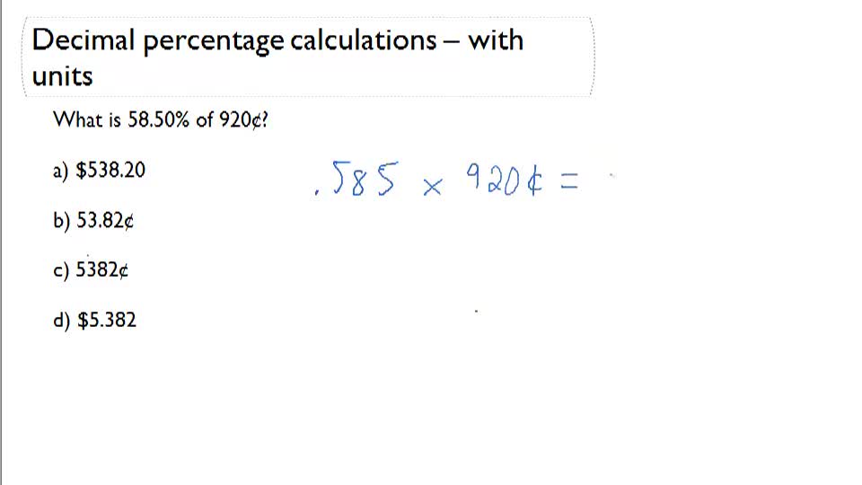 Find the Parts Given the Percents and Whole - Example 4 ( Video ...