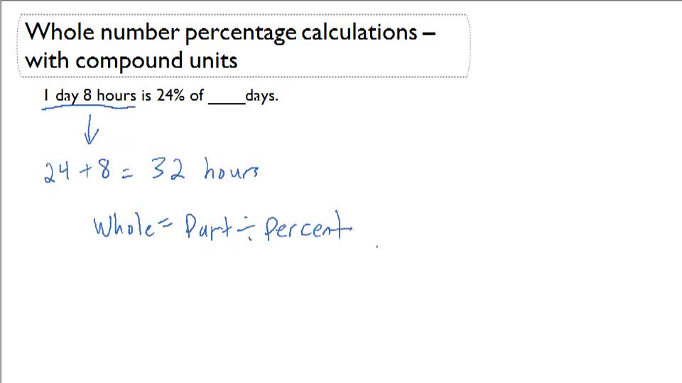 Find the Whole Given the Percents and Parts - Example 3 ( Video ...