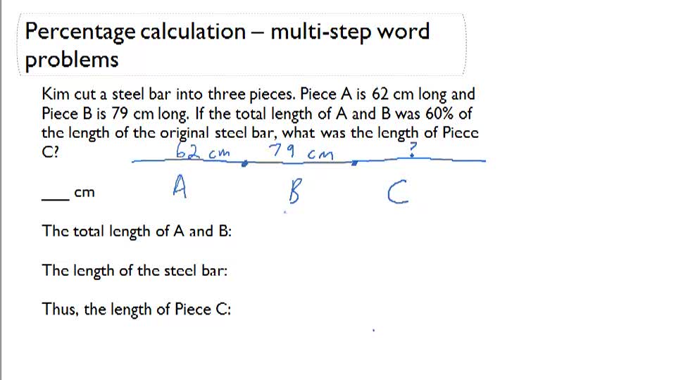Find the Whole Given the Percents and Parts - Example 8 ( Video ...