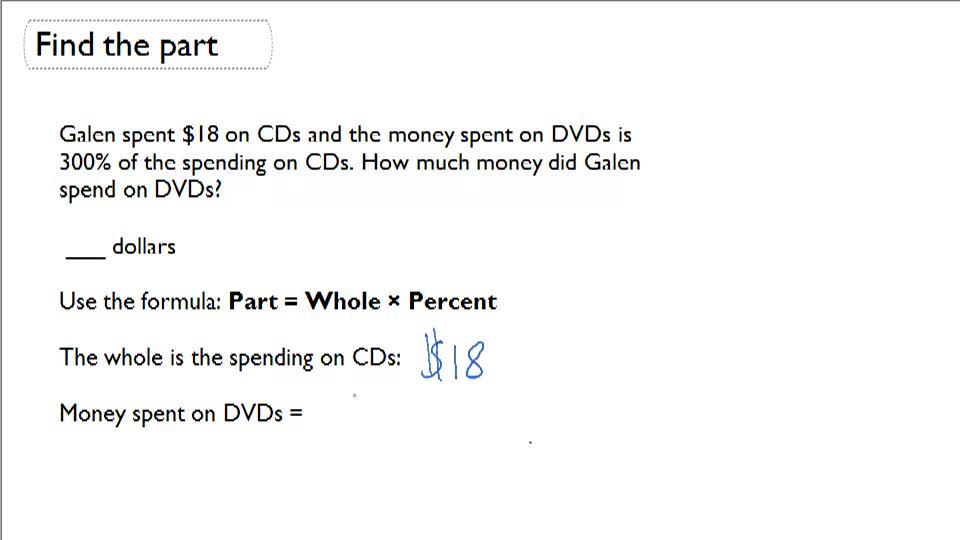 Percentages Over 100% - Example 2 ( Video ) | Algebra | CK-12 Foundation