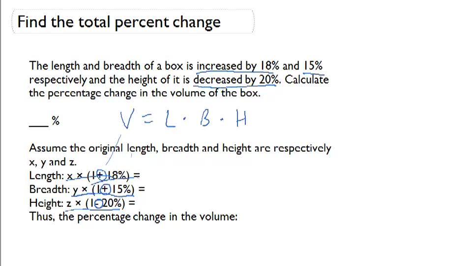 Percent Increase and Decrease - Example 6 ( Video ) | Arithmetic | CK ...