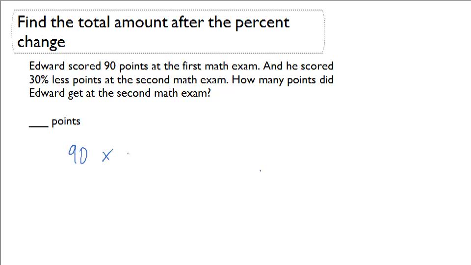 Amount Increase and Decrease - Word Problems - Example 4 ( Video ...