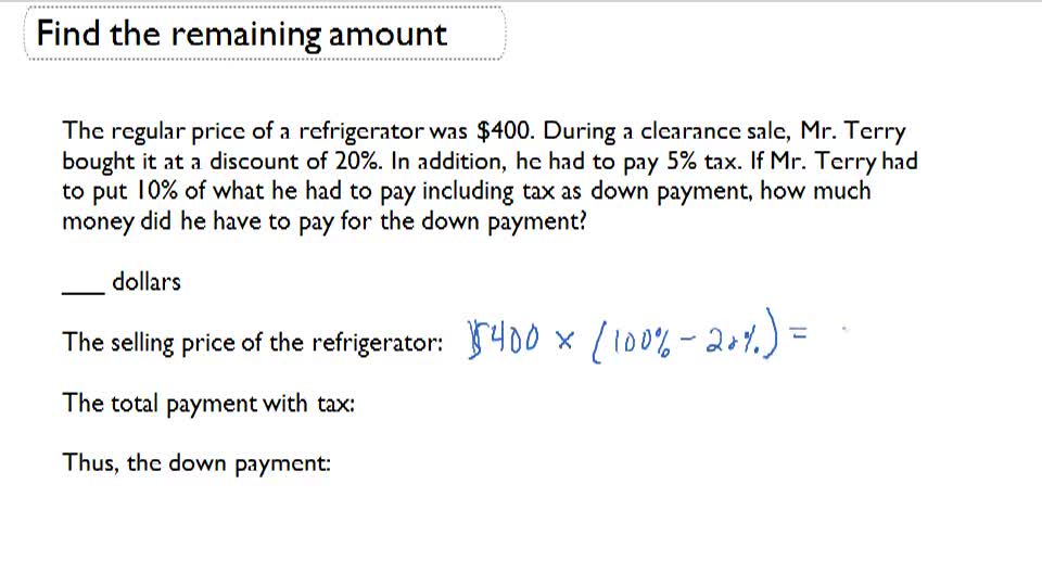 Percent Challenge Problems - Level One - Example 2 ( Video ...