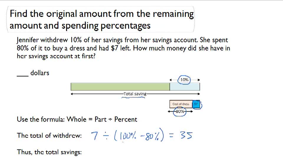 Percent Challenge Problems - Level One - Example 7 ( Video ...