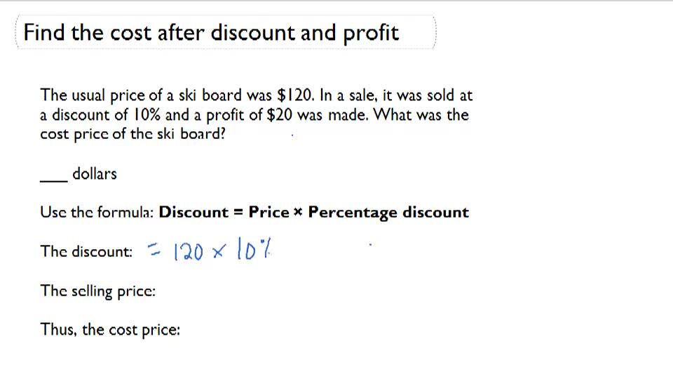 Percent Challenge Problems - Level Two - Example 4 ( Video ...