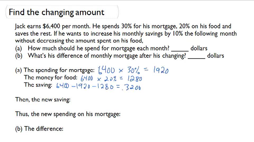 Percent Challenge Problems - Level Three - Example 3 ( Video ...