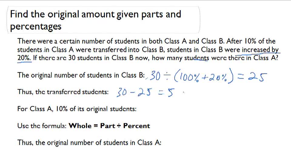 Percent Challenge Problems - Level Four - Example 3 ( Video ...
