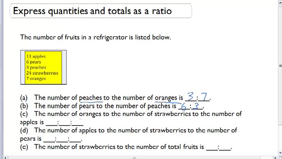 Writing Ratios of Three or More Quantities - Example 1 ( Video ...
