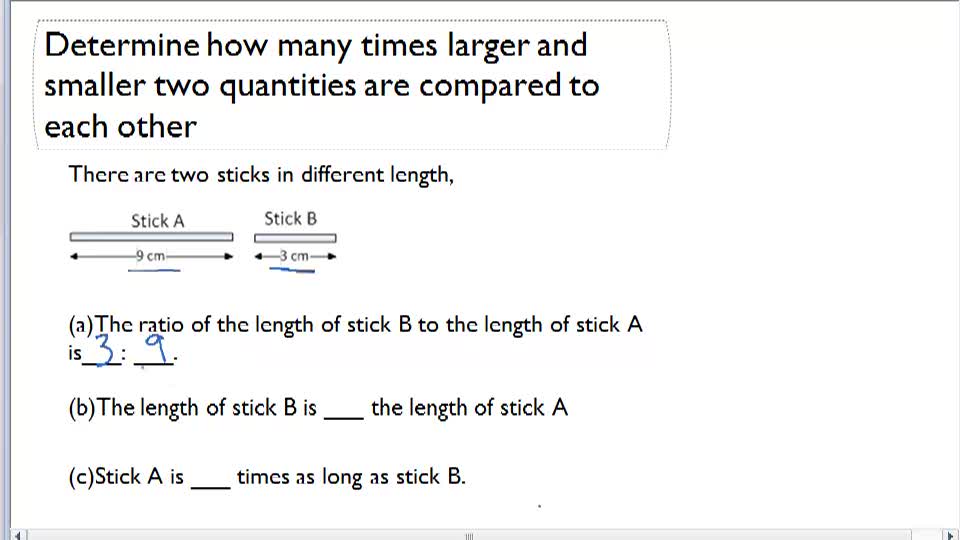 Finding the Ratio and Comparing the Relative Size of Quantities ...