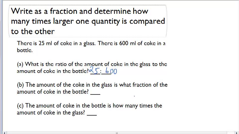 Finding the Ratio and Comparing the Relative Size of Quantities ...