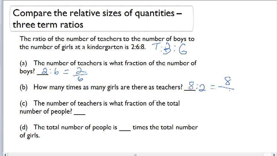 Finding the Ratio and Comparing the Relative Size of Quantities ...
