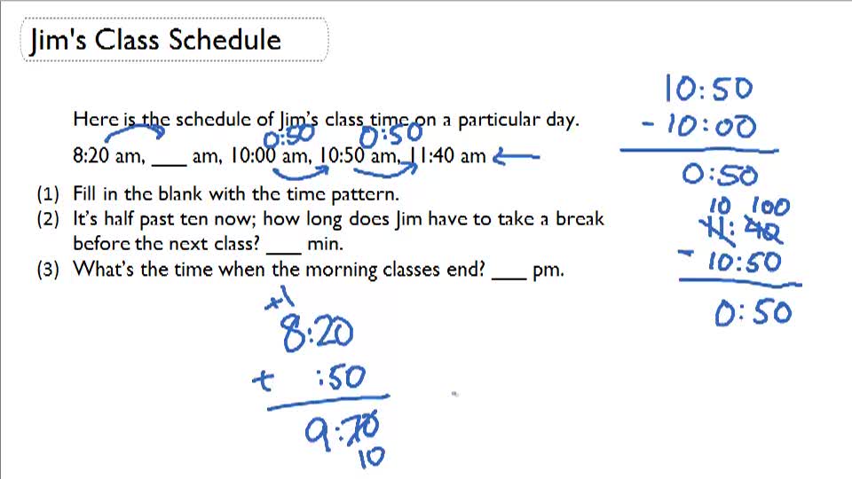 Word Problems for Time Patterns ( Video ) | Measurement | CK-12 Foundation