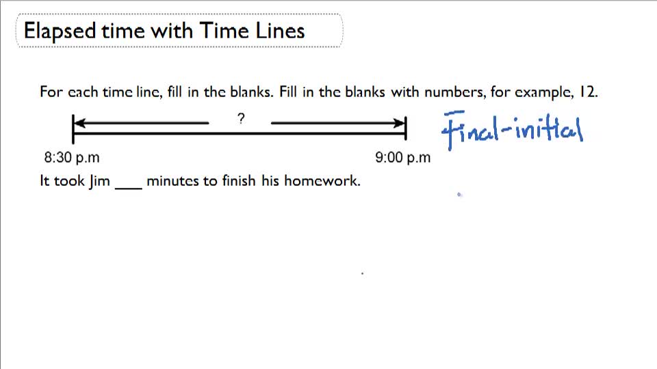 Determining Beginning, Ending, and Elapsed Time Using a Timeline ...