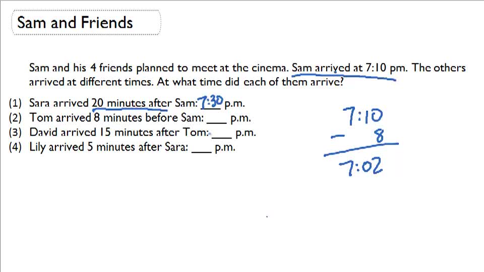 Determining the Elapsed Time in Word Problems ( Video ) | Measurement ...