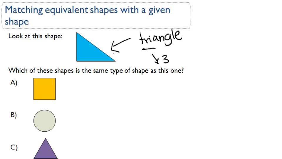 Matching Equivalent 2D Shapes ( Video ) | Geometry | CK-12 Foundation