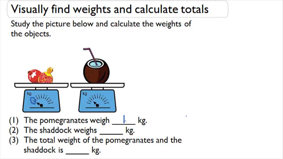 Visually Finding Weights and Calculate Totals (Metric Units) ( Video ...