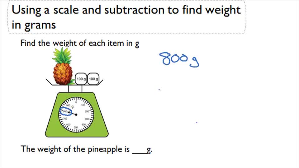 Using a Scale and Subtraction to Find Weight in Grams ( Video ...