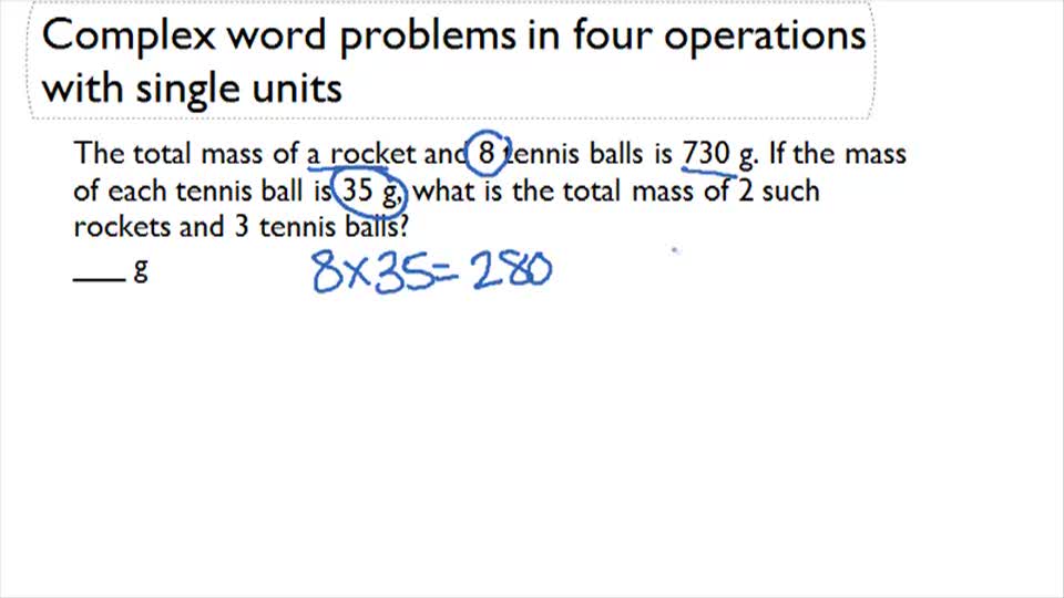 Multi-Step Word Problems in Single Units - Example 9 ( Video ...