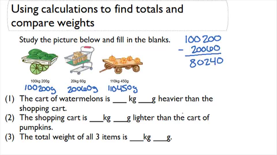Word Problems for Weight in Compound Units - Example 9 ( Video ...