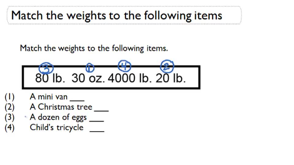 Estimate the Weights of the Objects - Example 4 ( Video ) | Measurement ...