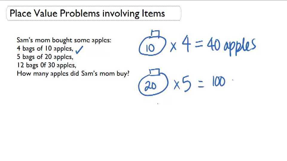 Place Value Problems Involving Items ( Video ) | Arithmetic | CK-12 ...