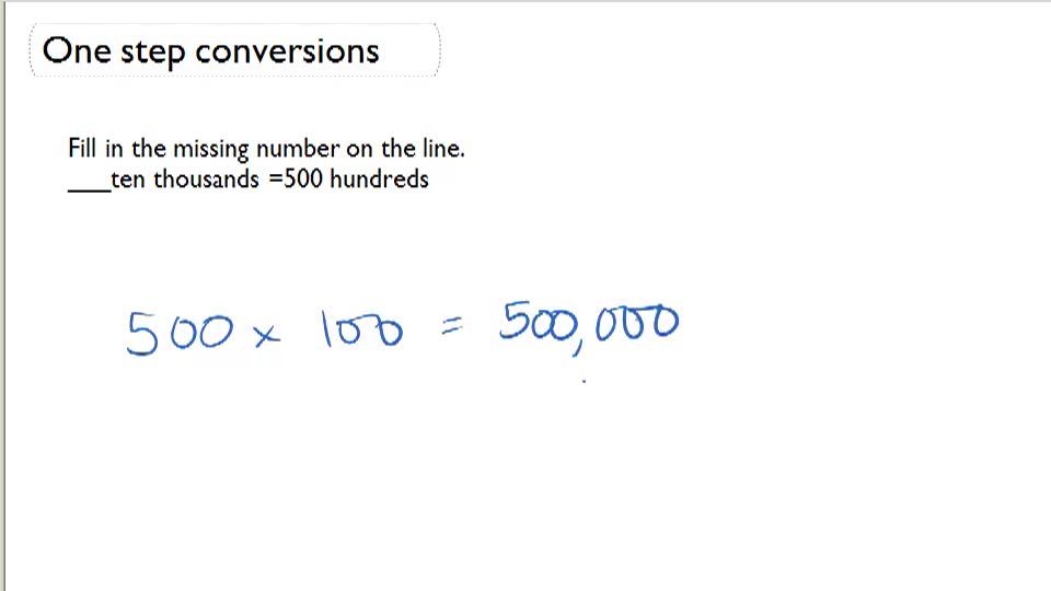 One-step Conversions Involving Multiples of Ten ( Video ) | Arithmetic ...
