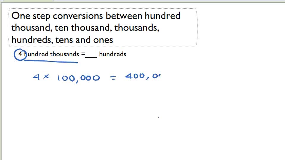 One-step Conversions Between Multiples of 10 (Numbers up to 10 Million ...