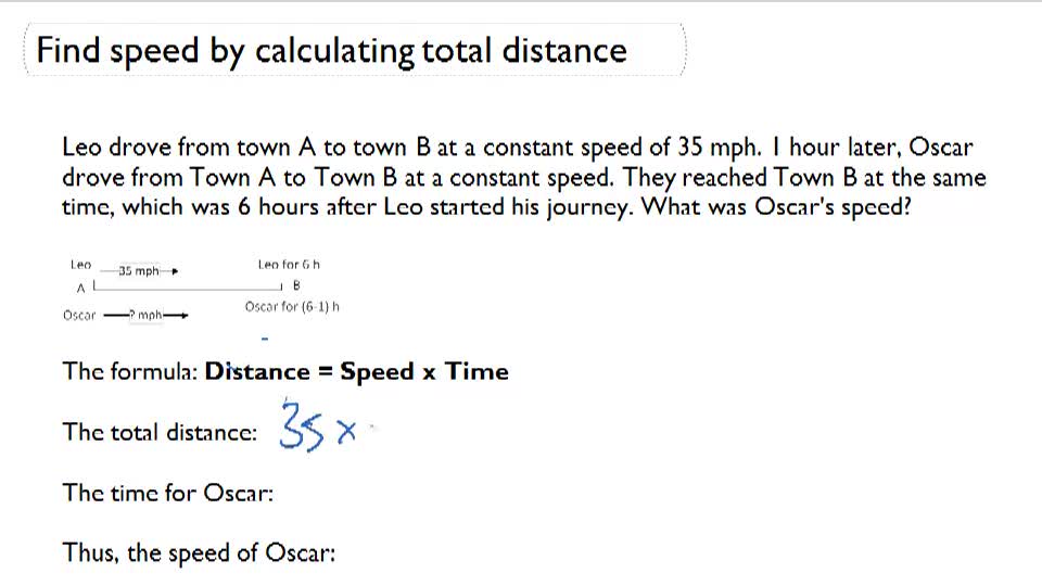 Finding Speed by Calculating Total Distance ( Video ) | Algebra | CK-12 ...