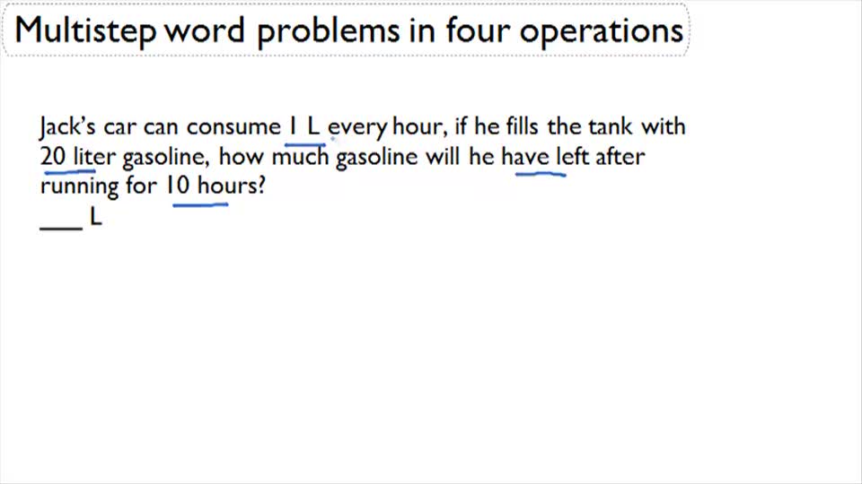 Multi-step Problems Using the Four Operations - Word Problems ( Video ...
