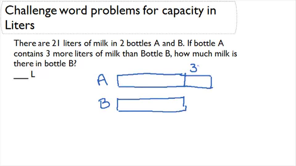 Challenging Problems Involving Capacity in Liters - Word Problems ...