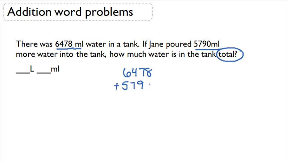 Addition of Compound Unit Capacities (Metric Units) - Word Problems ...