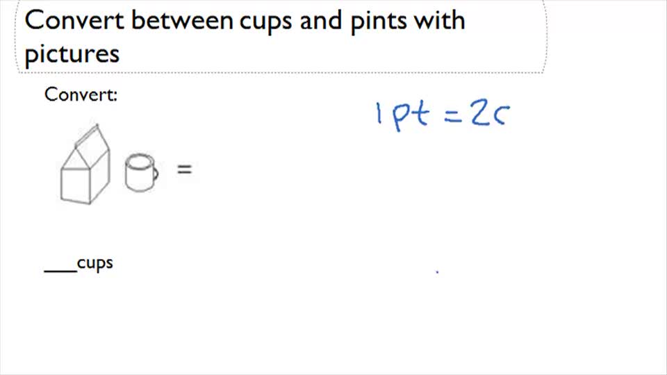 Converting Between Cups and Pints with Pictures ( Video ) | Measurement ...