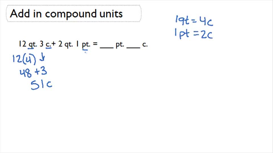 Adding Capacities in Compound Units (English Units) ( Video ...