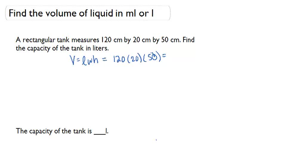 Volume of Liquids - Example 3 ( Video ) | Geometry | CK-12 Foundation