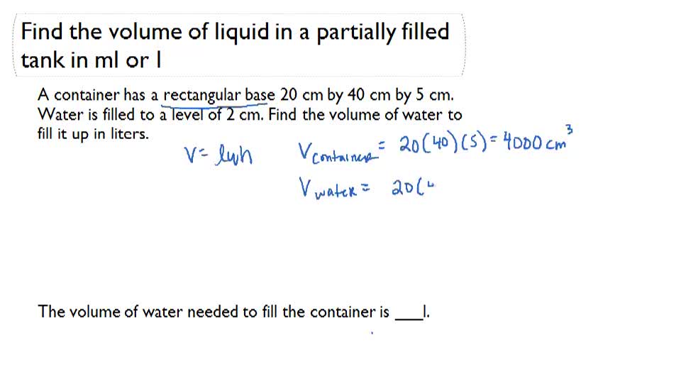 Volume of Liquids - Example 5 ( Video ) | Geometry | CK-12 Foundation