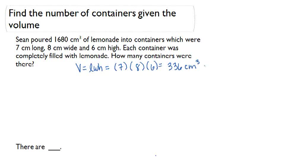 Volume Word Problems - Example 2 ( Video ) | Geometry | CK-12 Foundation