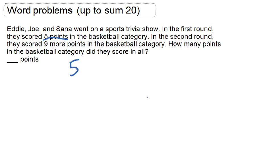 Addition (up to 20) - Example 4 ( Video ) | Arithmetic | CK-12 Foundation